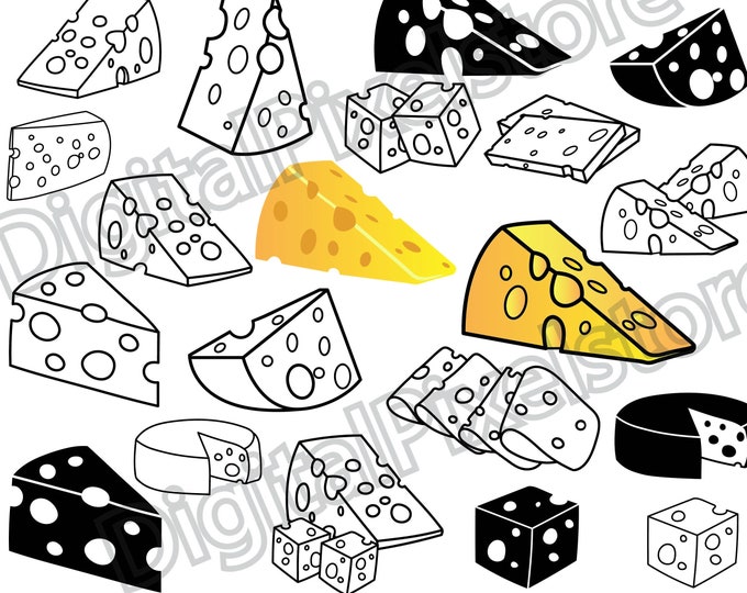Cheese Svg Cheese Svg Cut Files Cheese Cricut Svg Cheese Clipart Svg ...