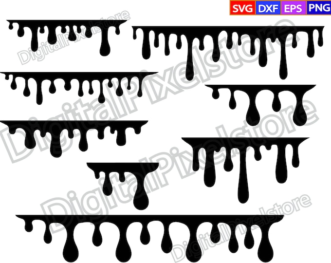 Dripping SVG Bundledripping Border Svgdripping Svgdripping - Etsy