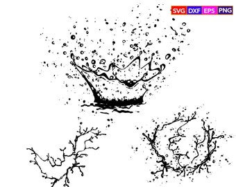 Water Splash Svg | Etsy UK