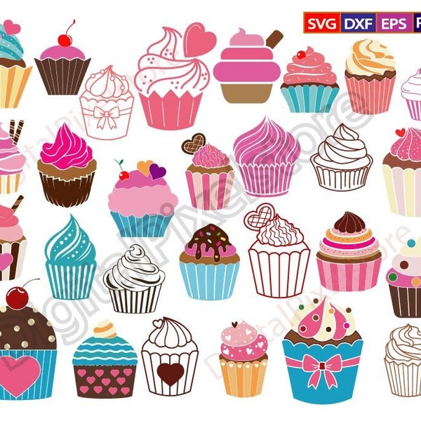 Cupcake Svg - Etsy