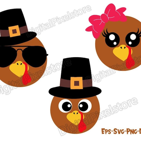 Turkey Face Clipart - Etsy