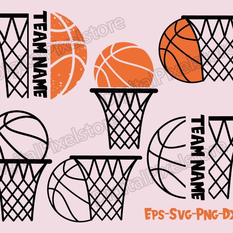 Modern Basketball Net Svg - Etsy