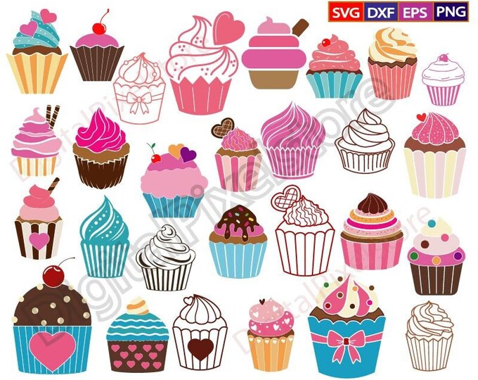 Cupcake Svg,cupcake Svg Cutting Files,cupcake Vector,cupcake Svg ...