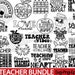 Teacher Rainbow Svg Bundle,teacher Rainbow Png,pencil Rainbow Svg Png ...