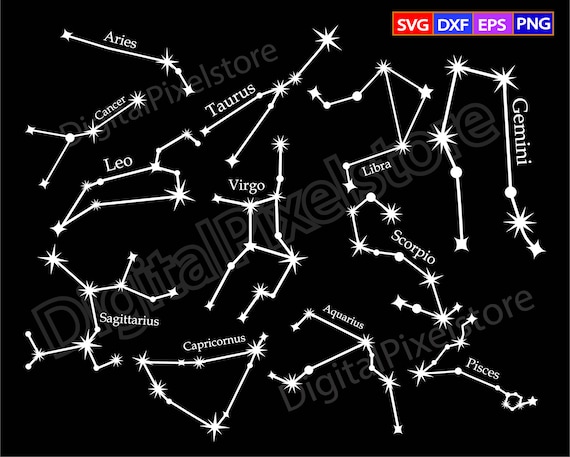 Zodiac constellations svg - Horoscopeaz.com