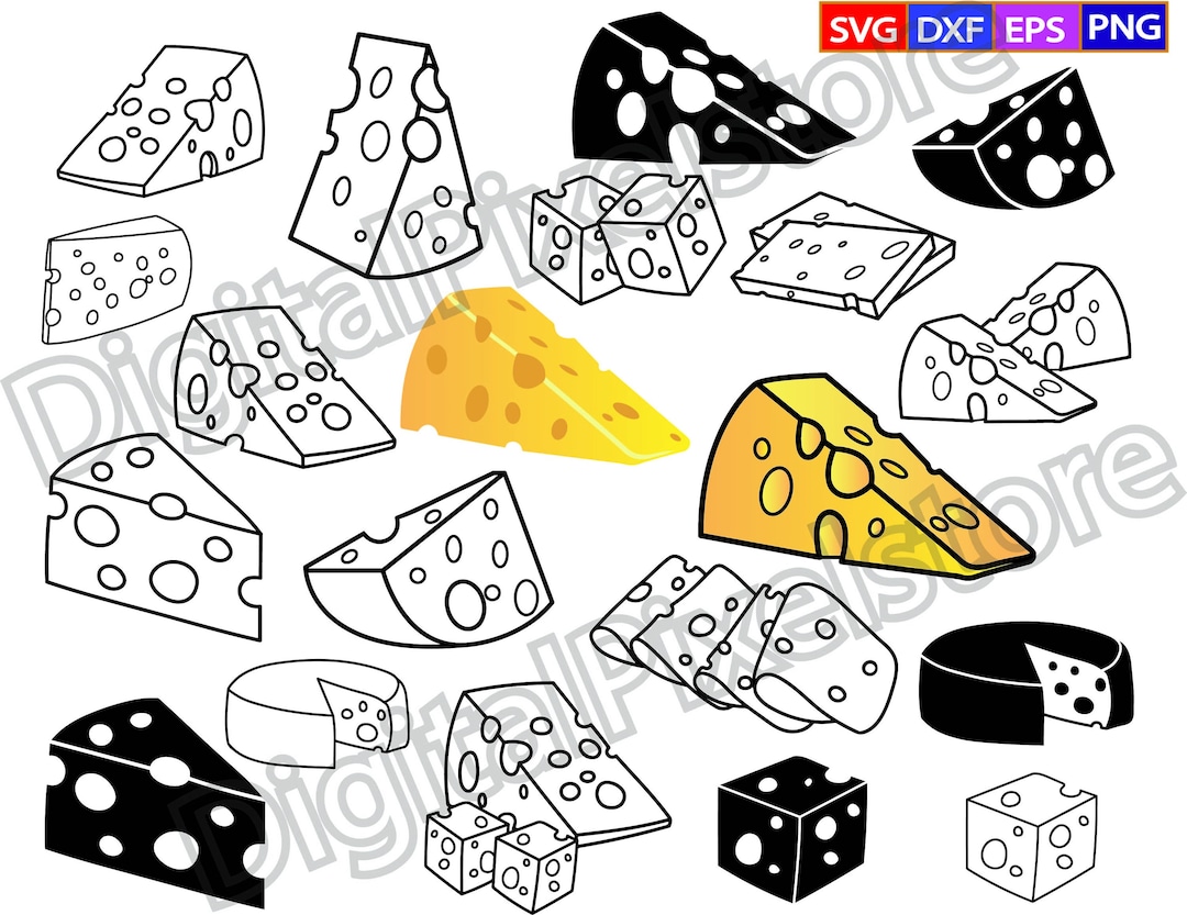 Cheese SVG Bundle,cheese Svg,cheese Clipart,cheese Slice Svg,cheese Cut ...
