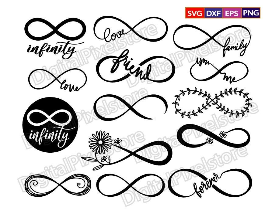 Infinity Symbol Svginfinity Svg Bundleinfinity Silhouette - Etsy UK