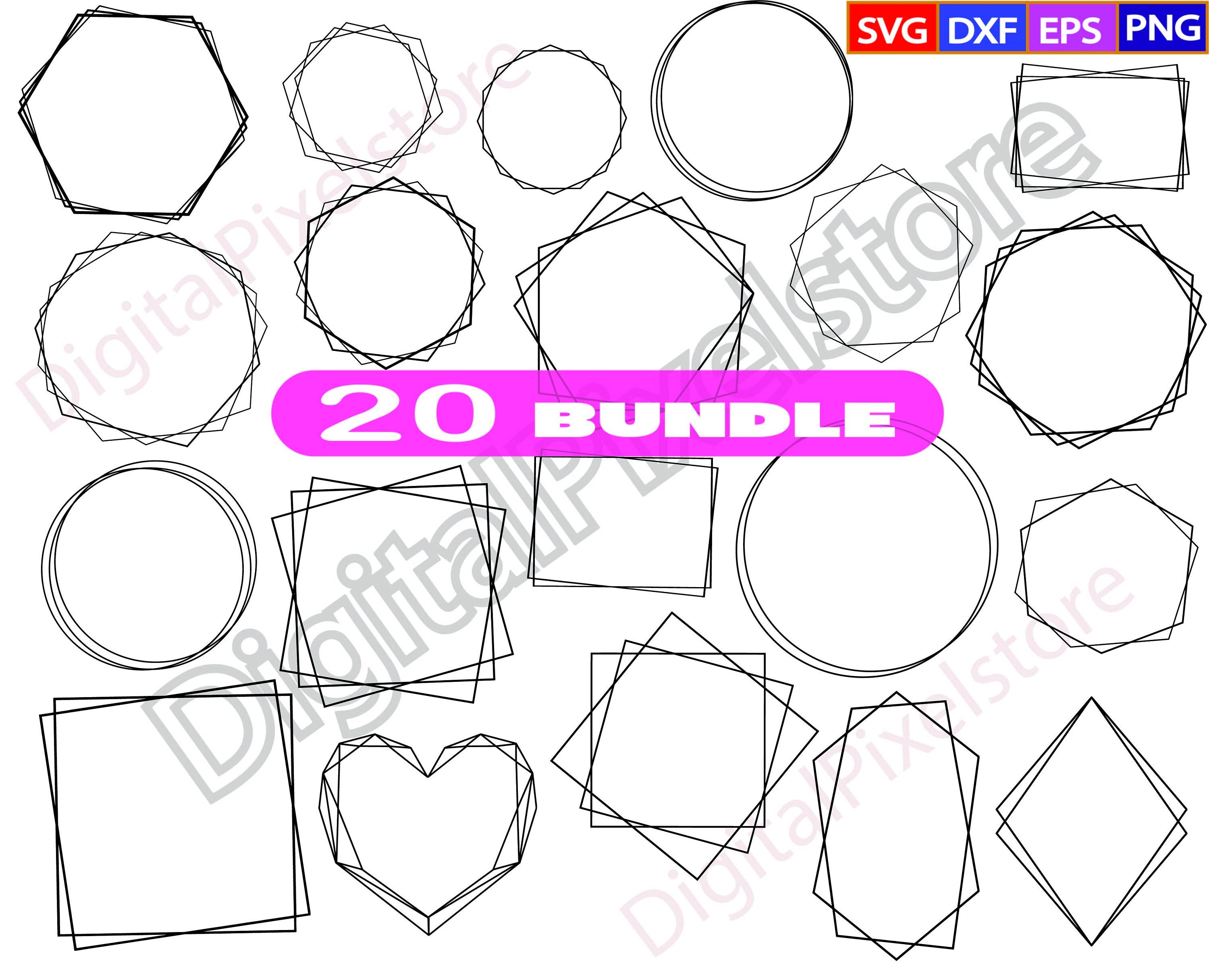 Double Frame SVG Bundlegeometric Border Svgdouble Frame - Etsy