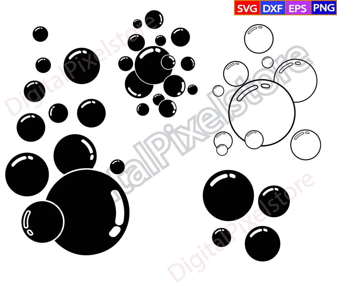Bubbles Svg,bubbles Clip Art,bubble Svg Files for Cricut,soap Bubble ...