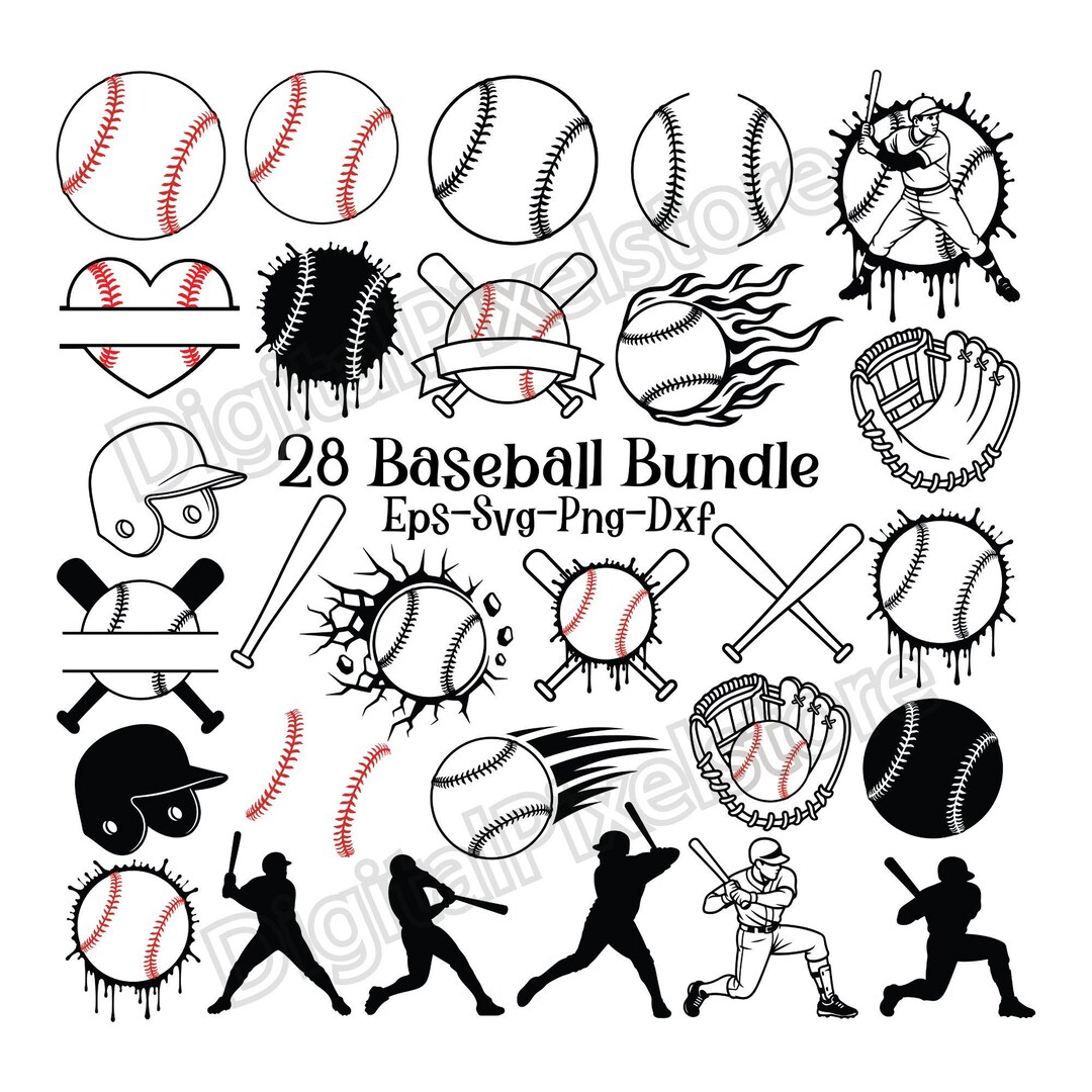 Baseball SVG Bundle: Sport Design, Monogram Clipart (digital Download ...
