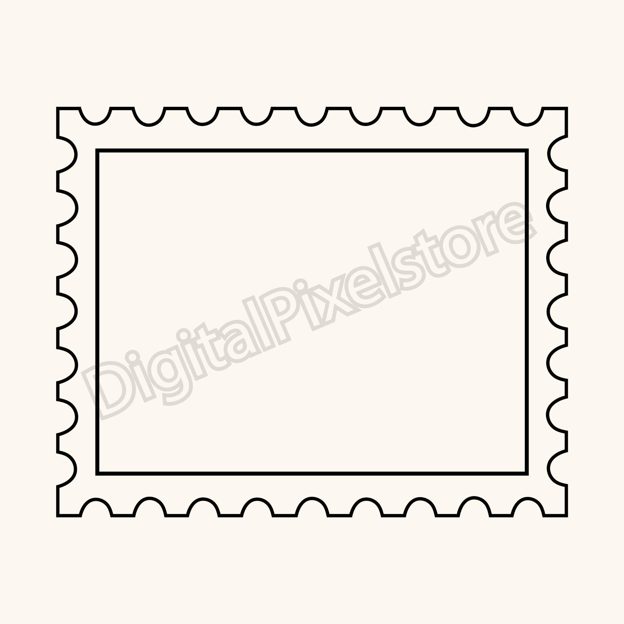 Postage Stamp SVG Bundle: Cricut Cut Files (digital Download) - Etsy