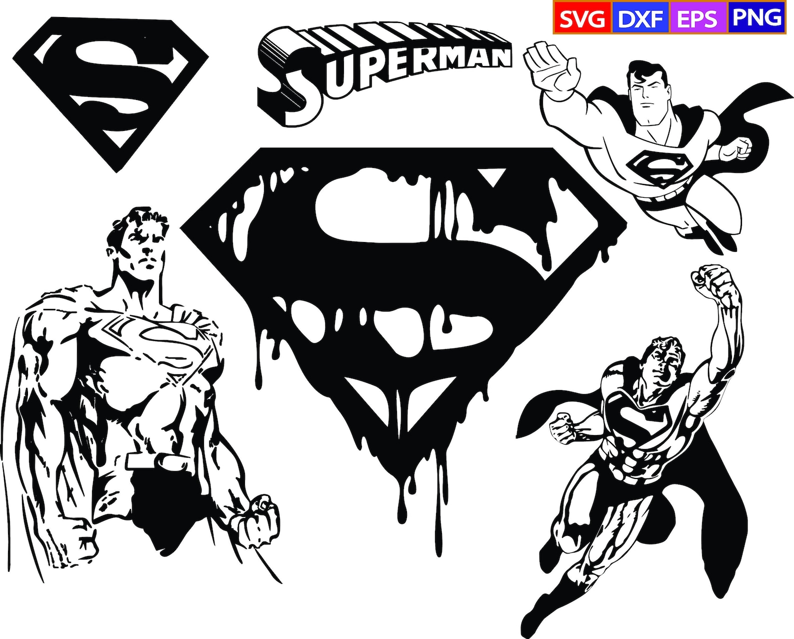 Svg File Superhero Svg File Superhero Silhouette Cut | Etsy