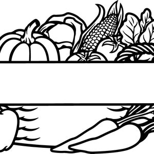 Vegetable Name Frame SVG: Monogram Cut Files (digital Download) - Etsy