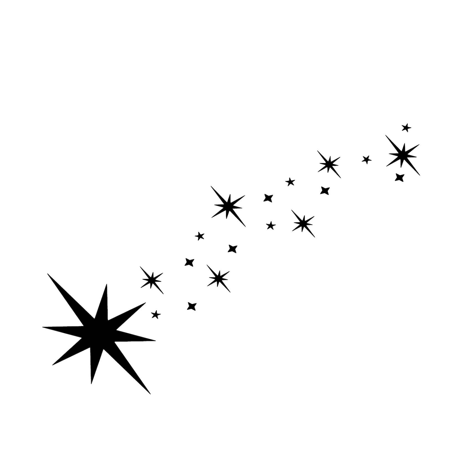 Shooting Star SVG Bundle, Celestial Silhouette (digital Download) - Etsy