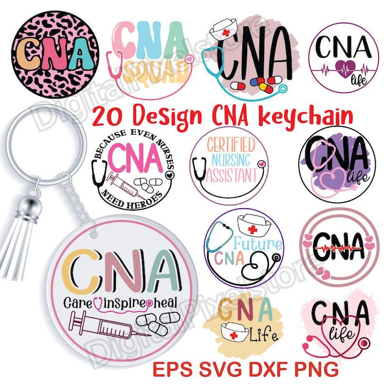 Cna With Name Svg - Etsy