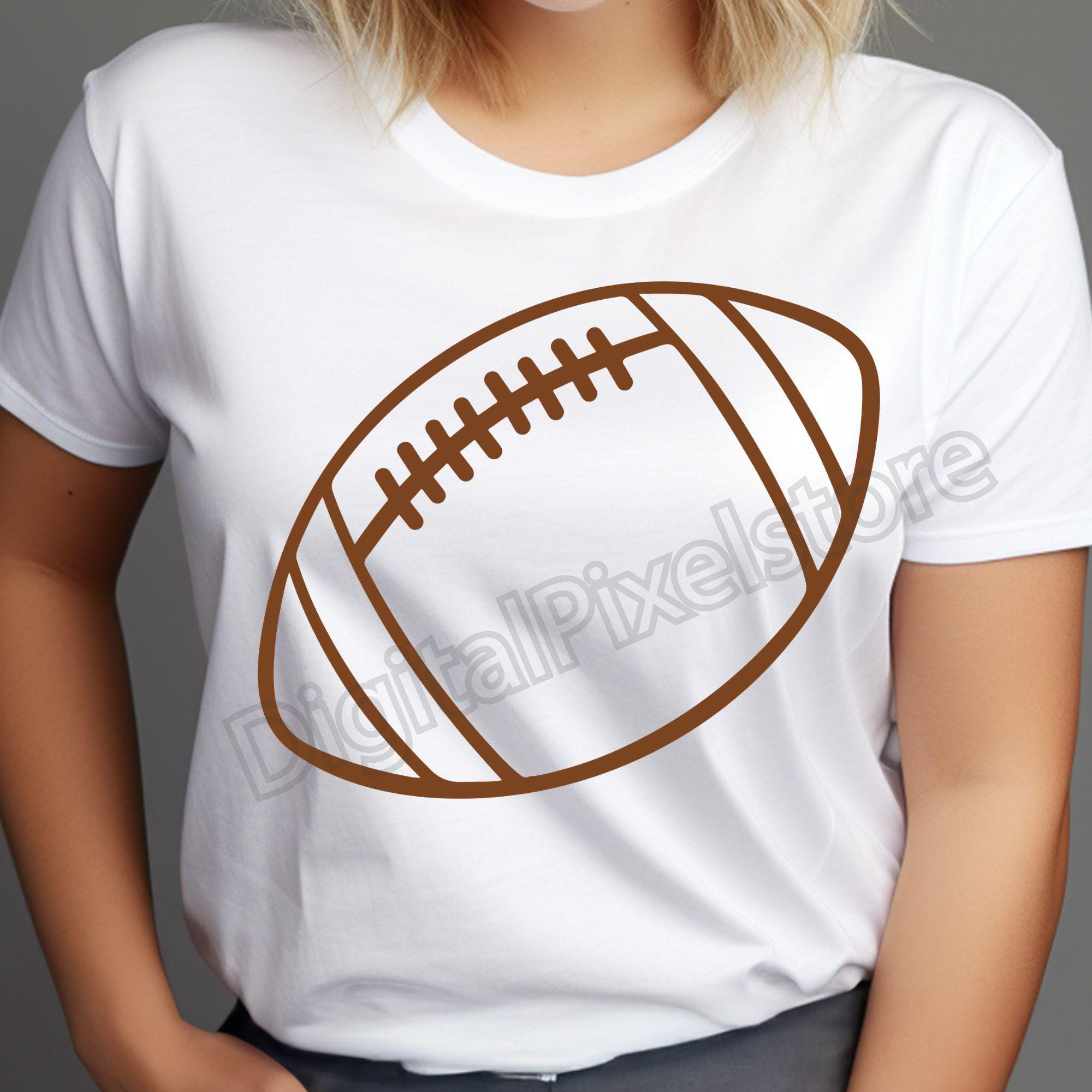 Football SVG Bundle: Sports Silhouette, Monogram Frame (digital ...