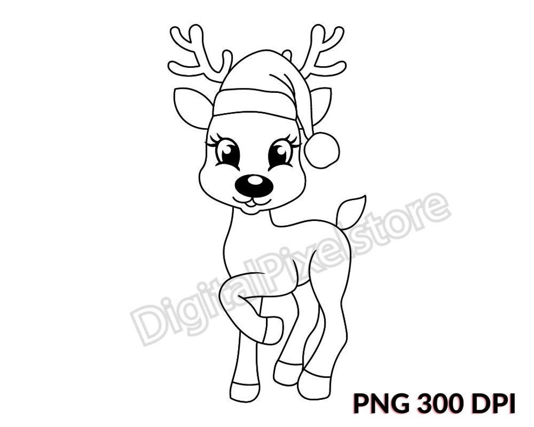 Christmas Reindeer Outline Png,christmas Reindeer Png,reindeer Png ...