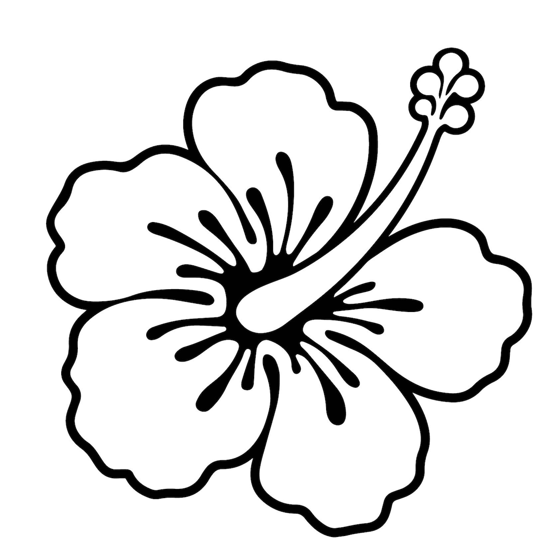 Hibiscus Flower SVG: Hawaiian Clip Art, Name Frame (digital Files) - Etsy
