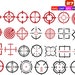 Target Bundle Svg,crosshair Svg,target Cut Files,bullseye Svg,shooting ...