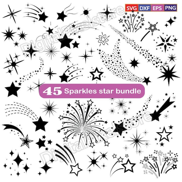 Stars Svg - Etsy