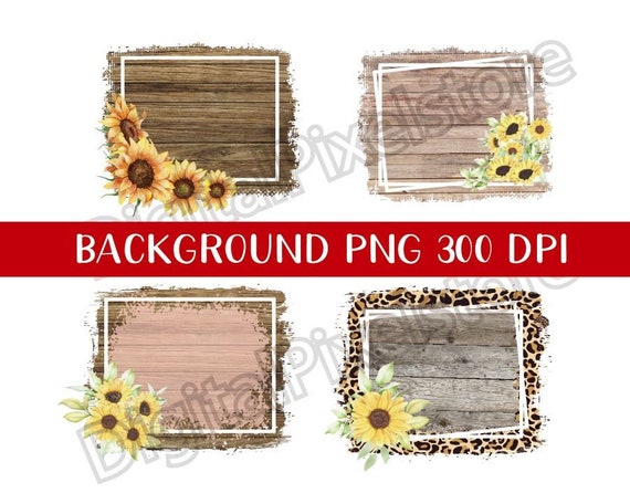 Rustic Wood Sunflower Background Pngleopard Wood Background - Etsy