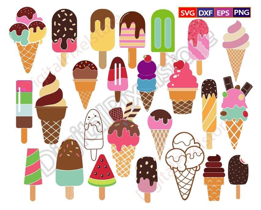 Ice cream svg bundleIcecream svgIce cream cutfileIce cream | Etsy