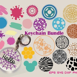 Keychain Bundle Svg,keychain Svg,round Keychain Svg,keychain Pattern ...