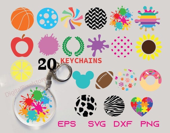 Keychain Svg Bundlekeychain Svgkeychain Pattern Svgkey Ring - Etsy Canada