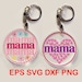 Mom Keychain Svg Bundle,mom Life Keychain,mom Keychain Design,round ...