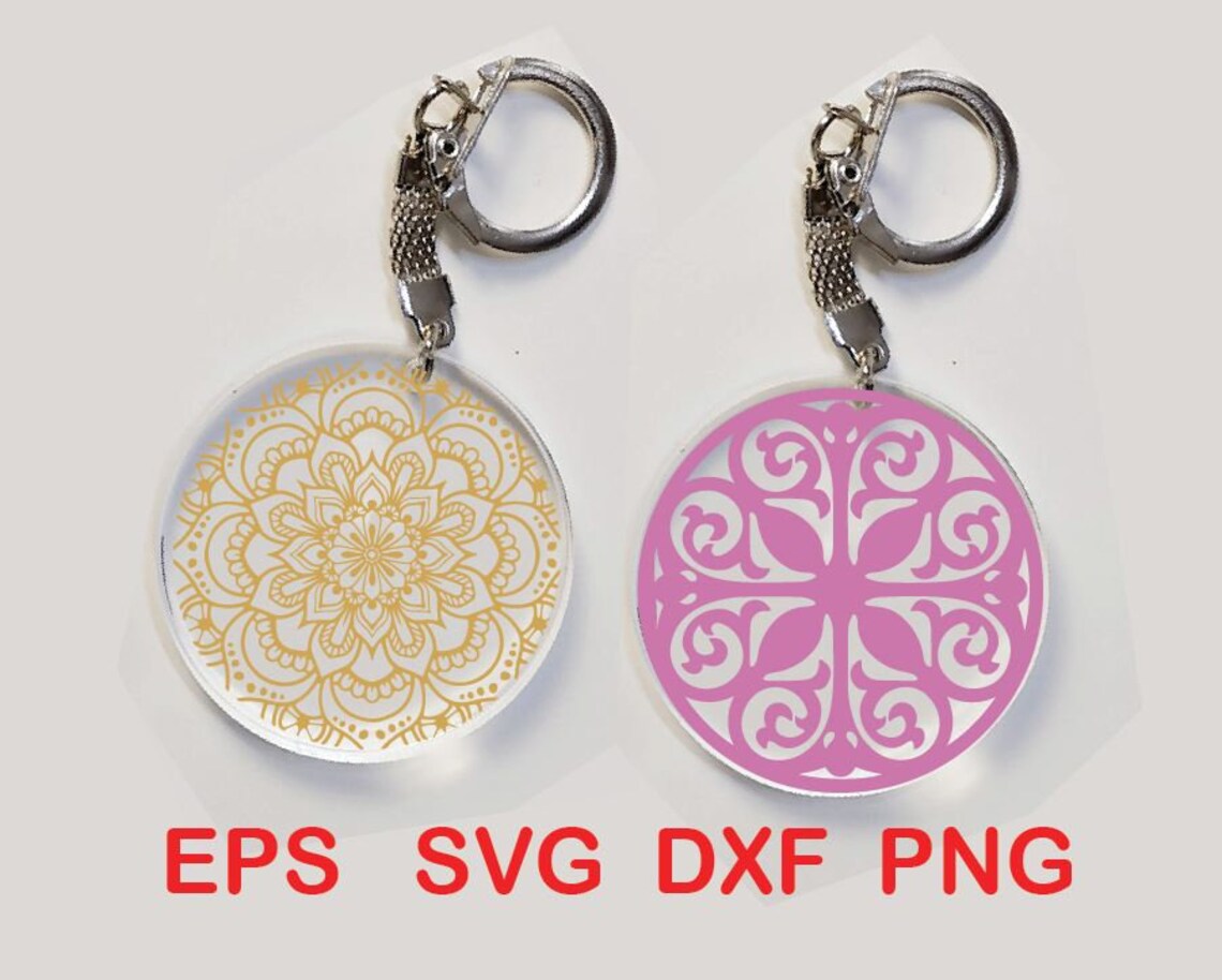 Keychain Svgkeychain Svg Bundlekeychain Designround Pattern - Etsy