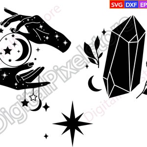 Crystal Svg Bundle,magic Crystals SVG Files,crystal Svg,celestial Svg ...