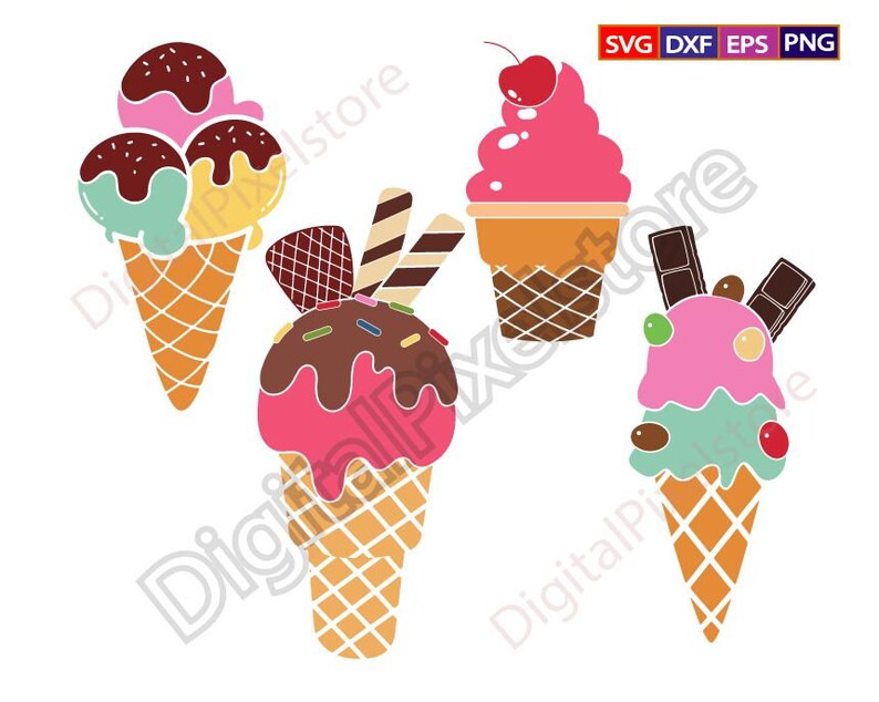 Ice Cream Svg Bundleicecream Svgice Cream Cutfileice Cream - Etsy