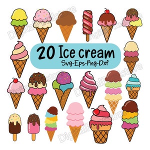 Ice Cream Cone SVG: Sweet Summer Clipart, Layered Design (digital ...