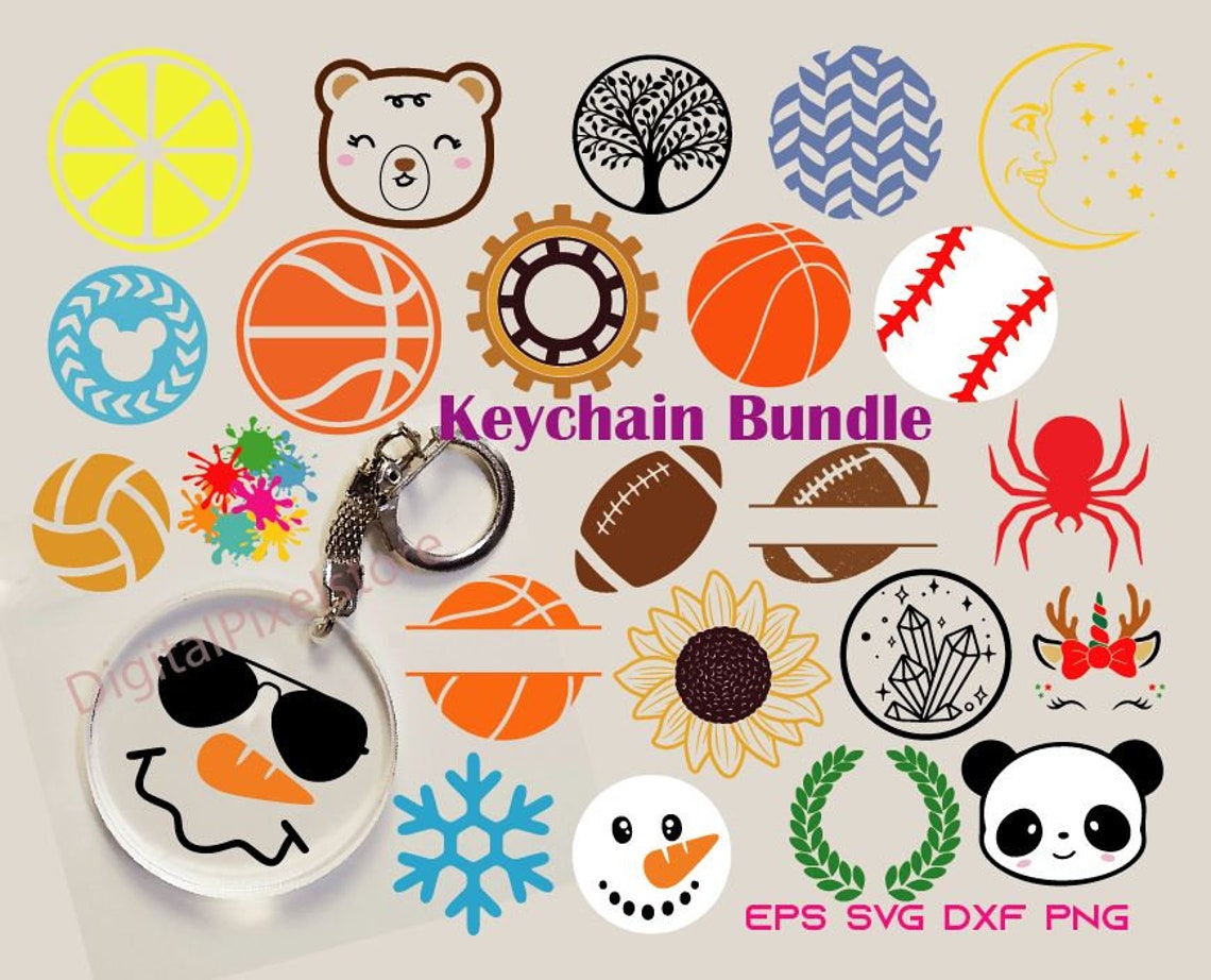 Keychain Bundle Svgkeychain Svground Keychain Svgkeychain - Etsy