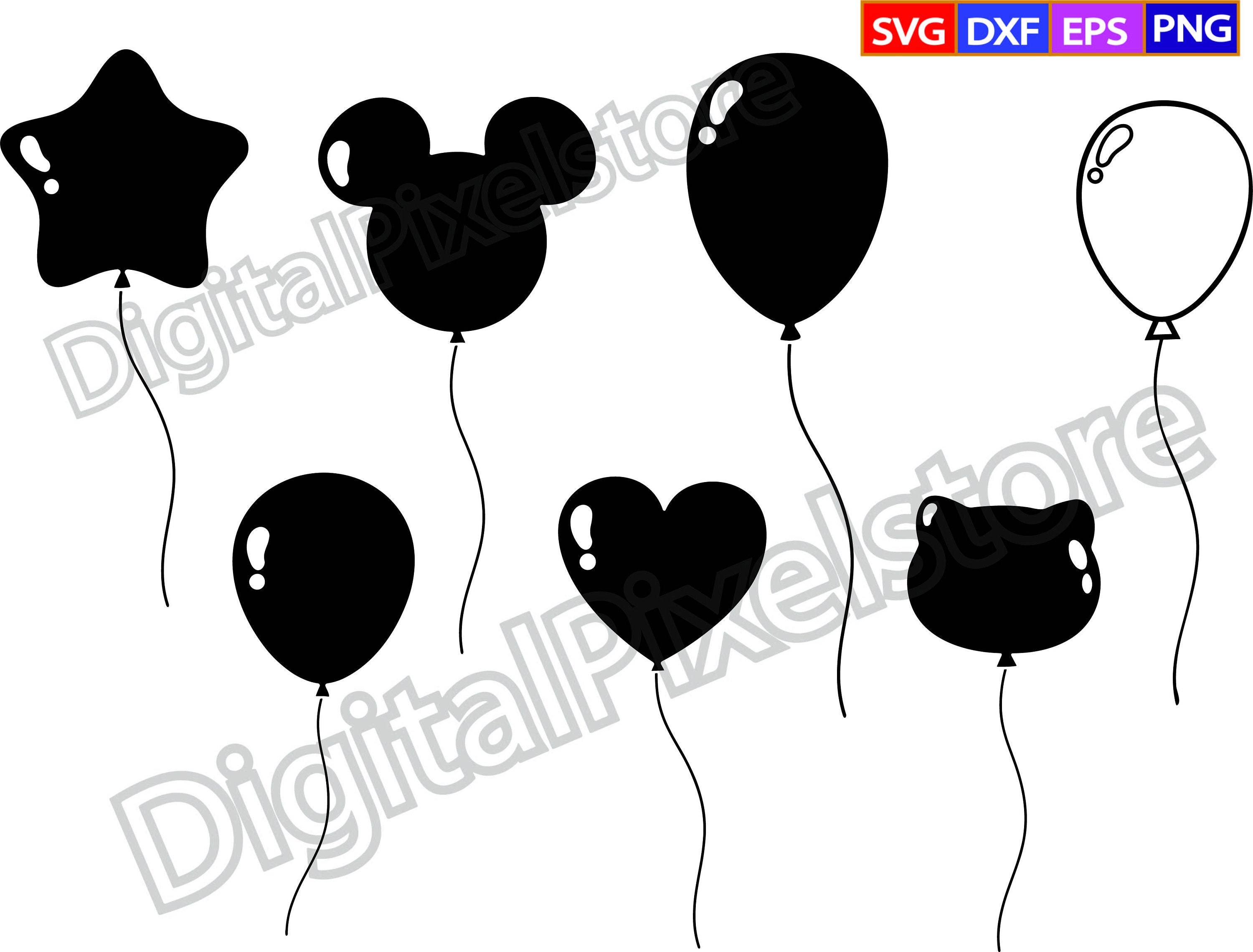 Balloon Svg Bundleballoon Svgcutting File for | Etsy