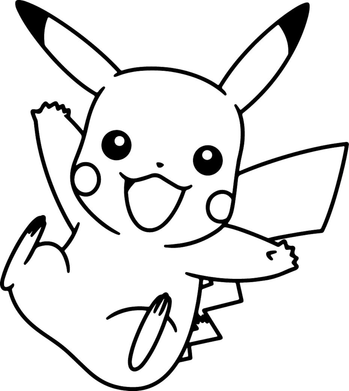 Pikachu Bundle Svg Pikachu Silhouette Svg Pikachu Svg | Etsy