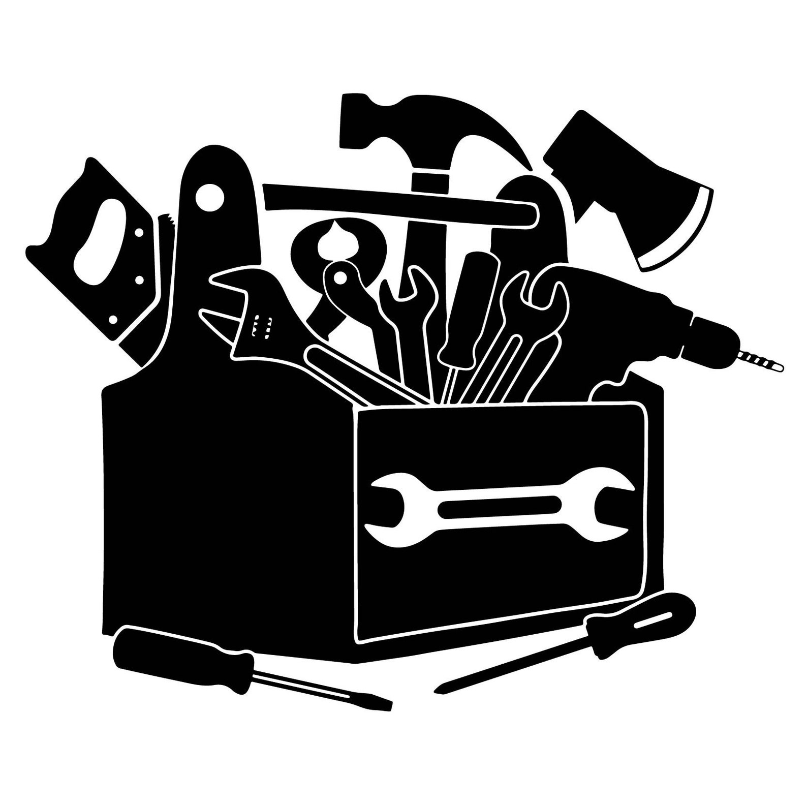 Mechanic Tools SVG Bundle: Handyman Toolbox, Wrench, Screwdriver ...