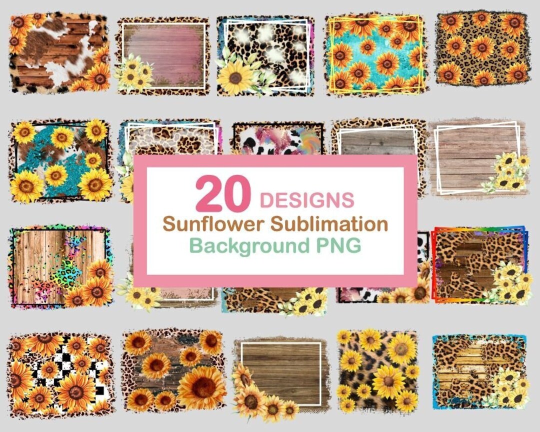 Sunflower Sublimation Background Bundle,western Background Png ...