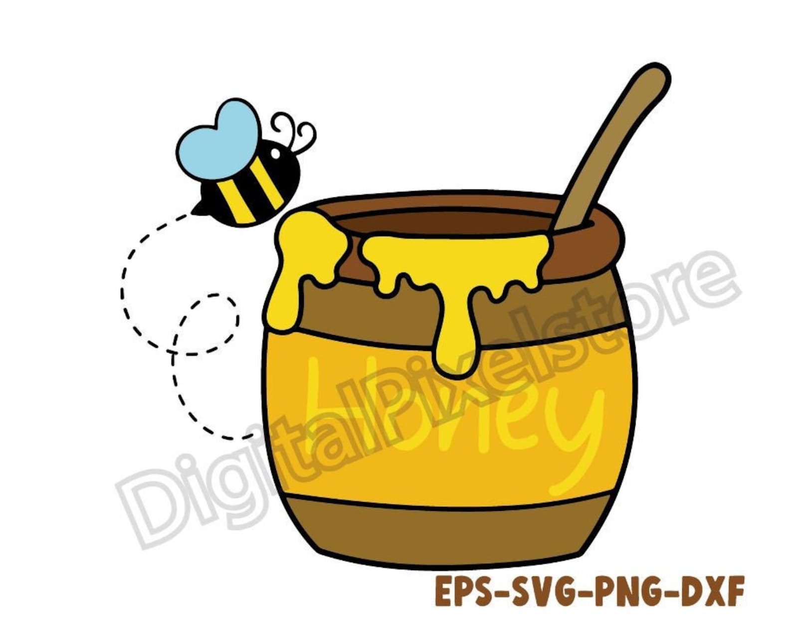 Honey Pot Svg,bee Svg,honey Bee Svg,honey Pot Png,honey Pot Clipart ...