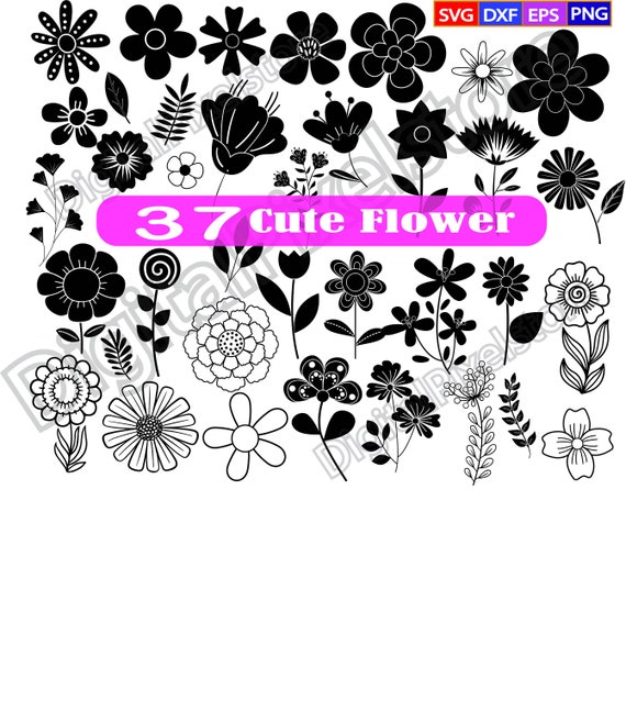 Cute Flower SVG Bundlegardening Flower Svgflowers - Etsy
