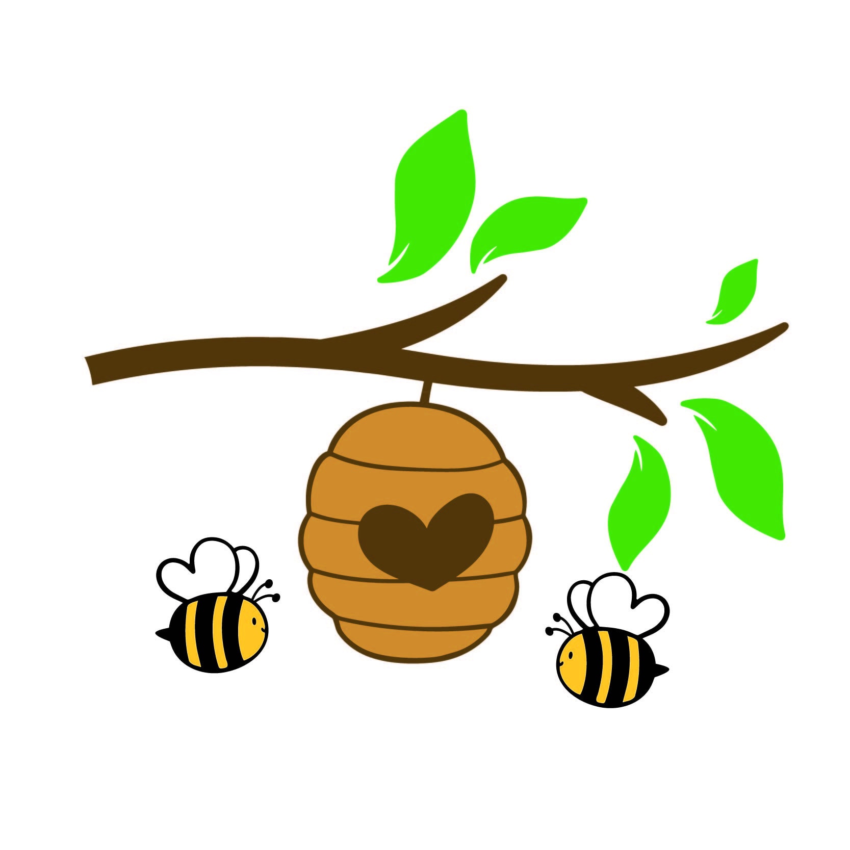 Beehive SVG, Bumble Bee Cut File, Honeycomb Vector (digital Download ...