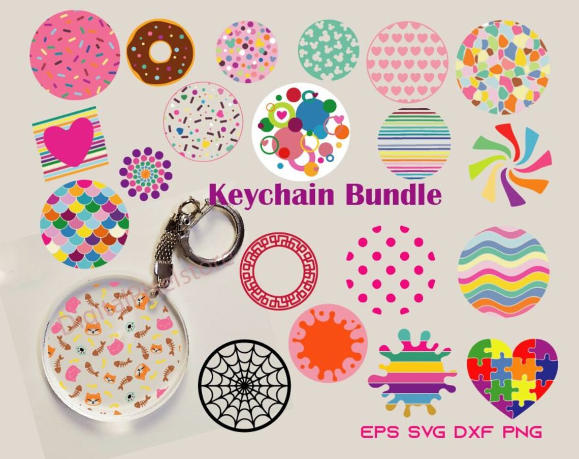 Keychain Bundle Svgkeychain Svground Keychain Svgkeychain - Etsy