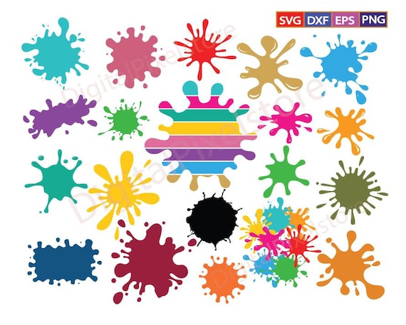 Paint Splatter Svgsplash Svg Bundlepaint Stroke Svgsplash - Etsy
