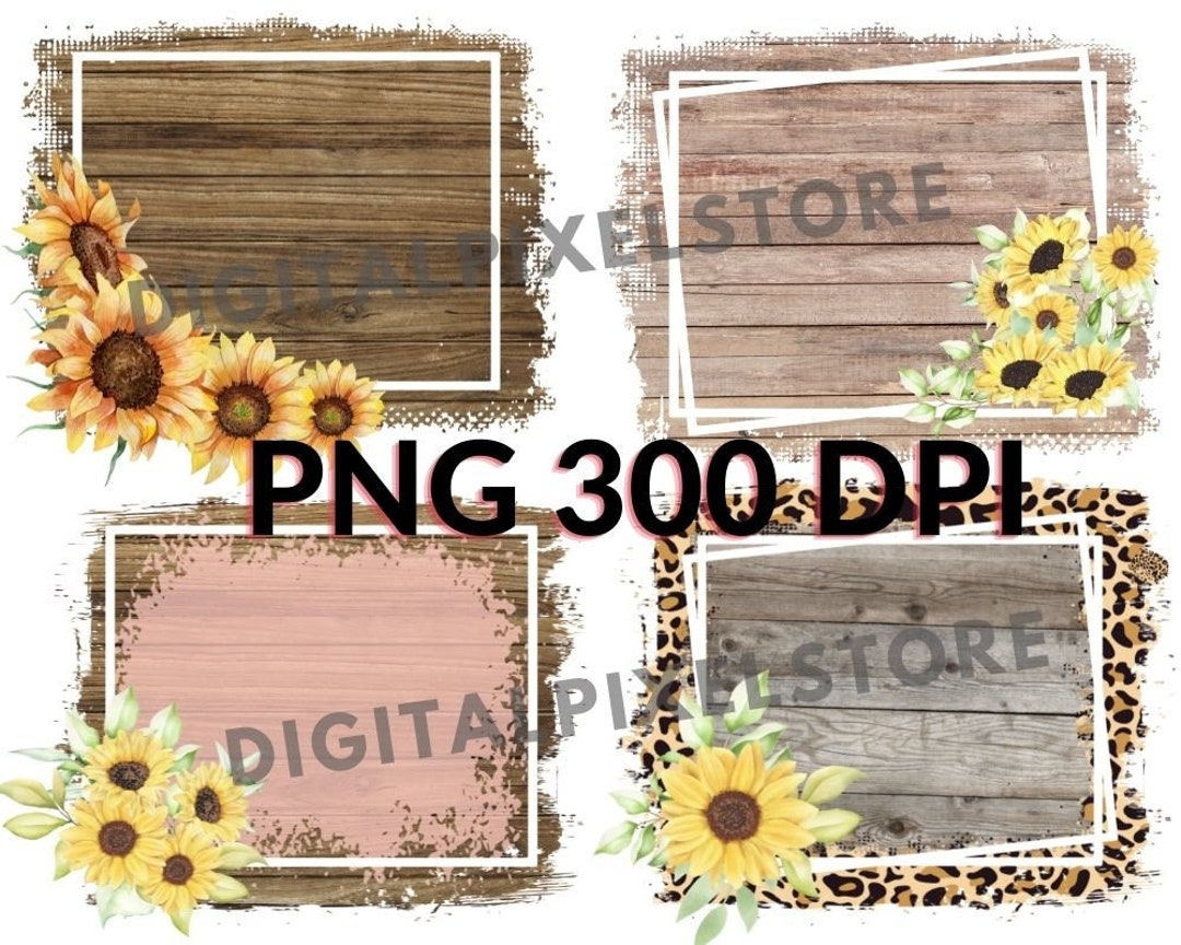 Rustic Wood Sunflower Background Png,leopard Wood Background Png ...