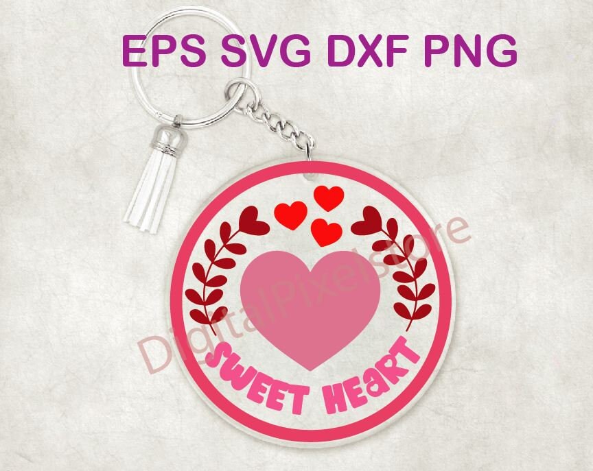 Love Keychain Svgvalentines Day Keychainkeychain - Etsy