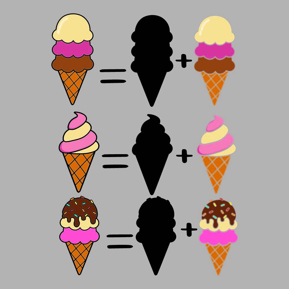 Ice Cream Cone SVG: Sweet Summer Clipart, Layered Design (digital ...