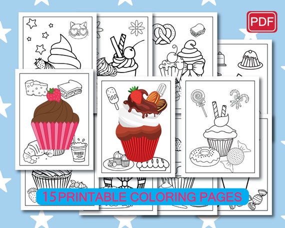 Decorate Your Own Cupcake Coloring Page