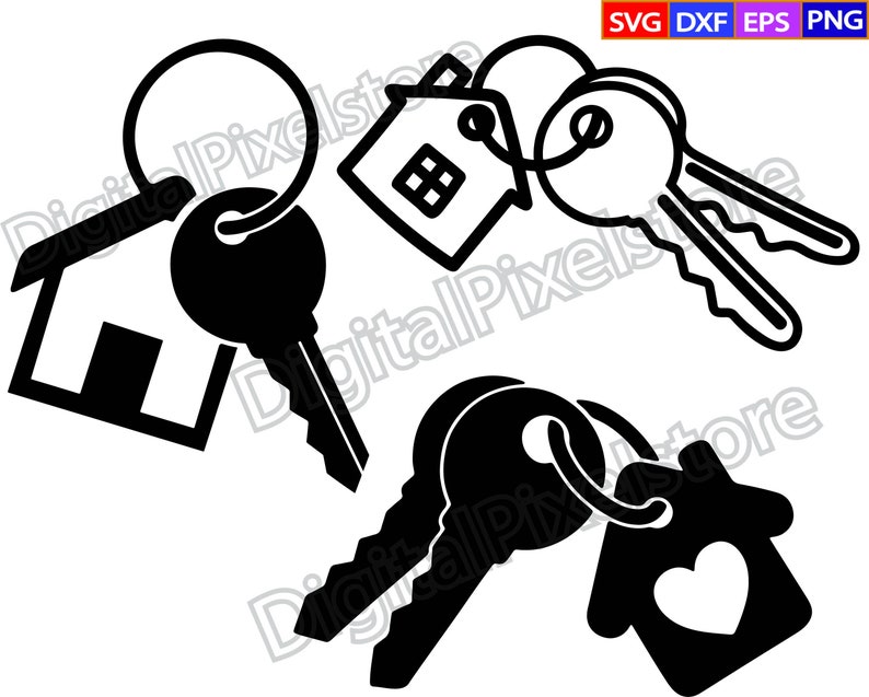 House Keys Svg, Clipart, Stencil Cut File (digital Download) - Etsy