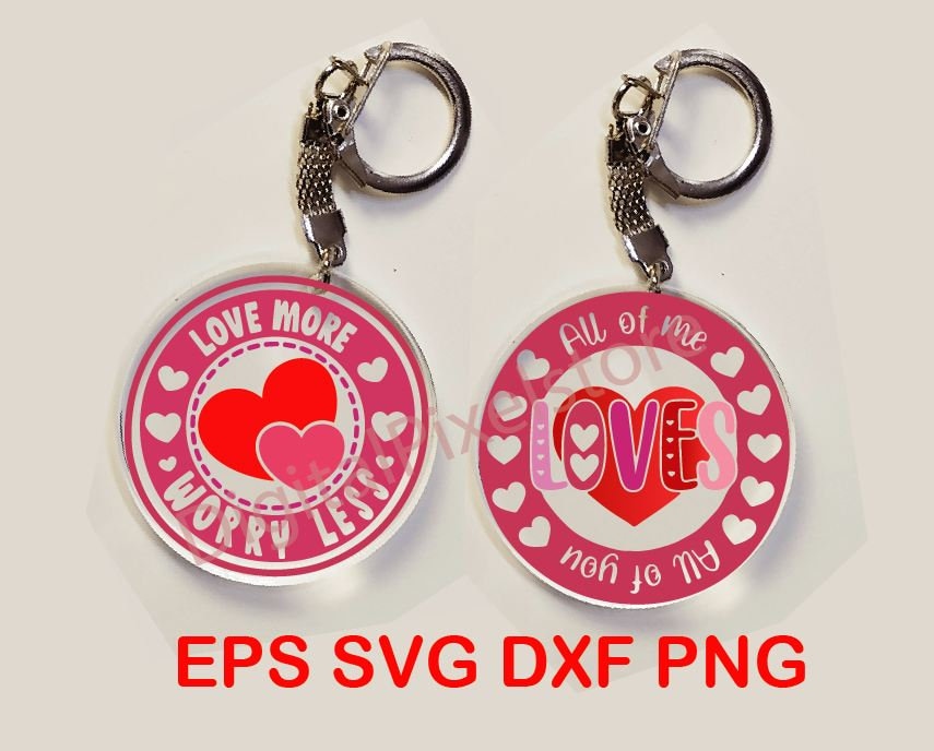 Love Keychain Svgvalentines Day Keychainkeychain - Etsy