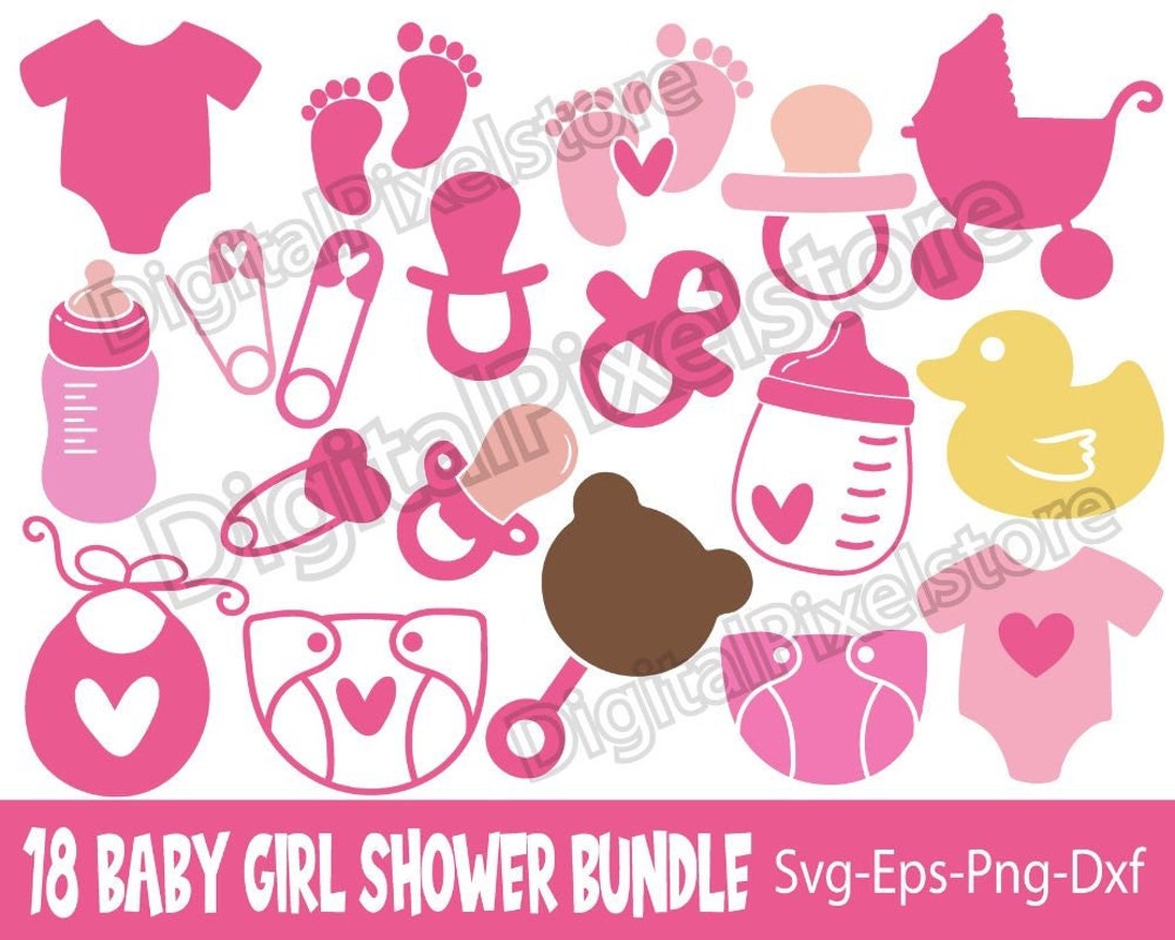 Baby Girl Shower SVG Bundle,baby Girl Svg,baby Shower Svg,baby Shower ...